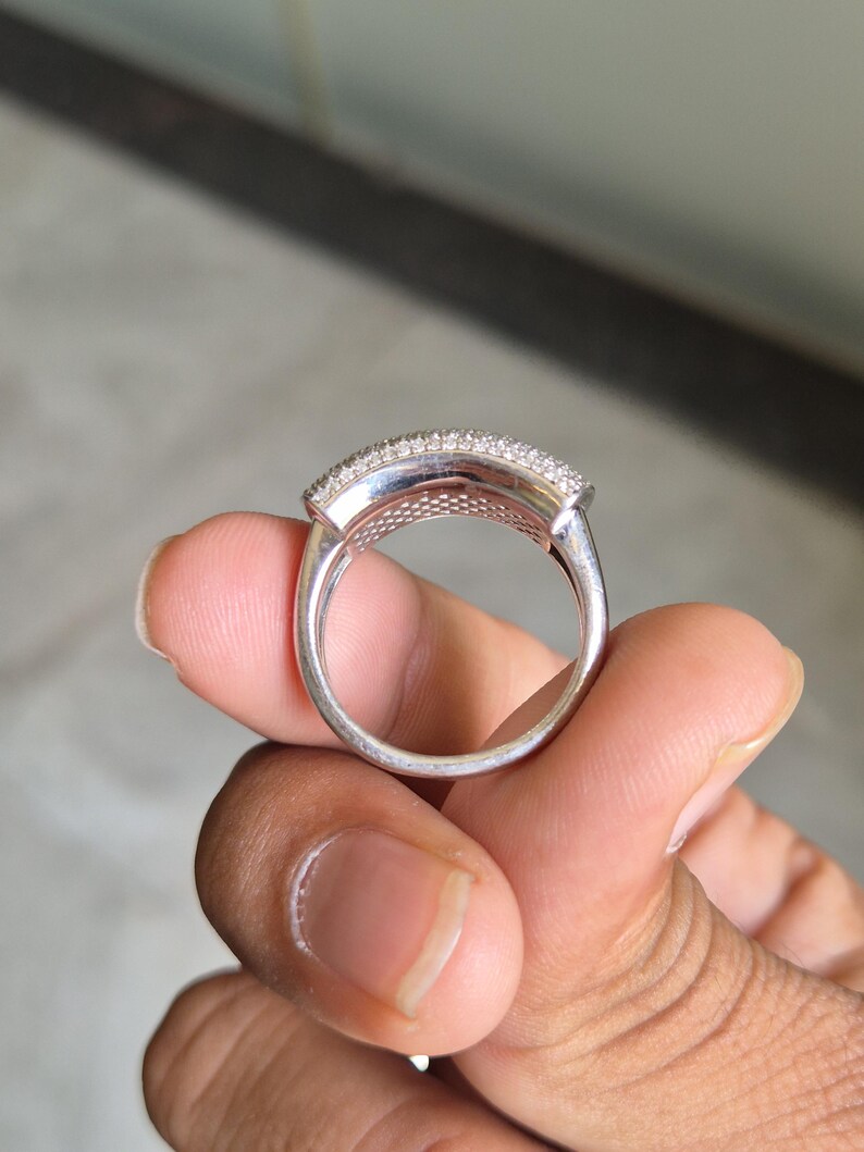 Bust Down Men's Moissanite Ring, Premium Iced Out Men's Moissanite Ring ...