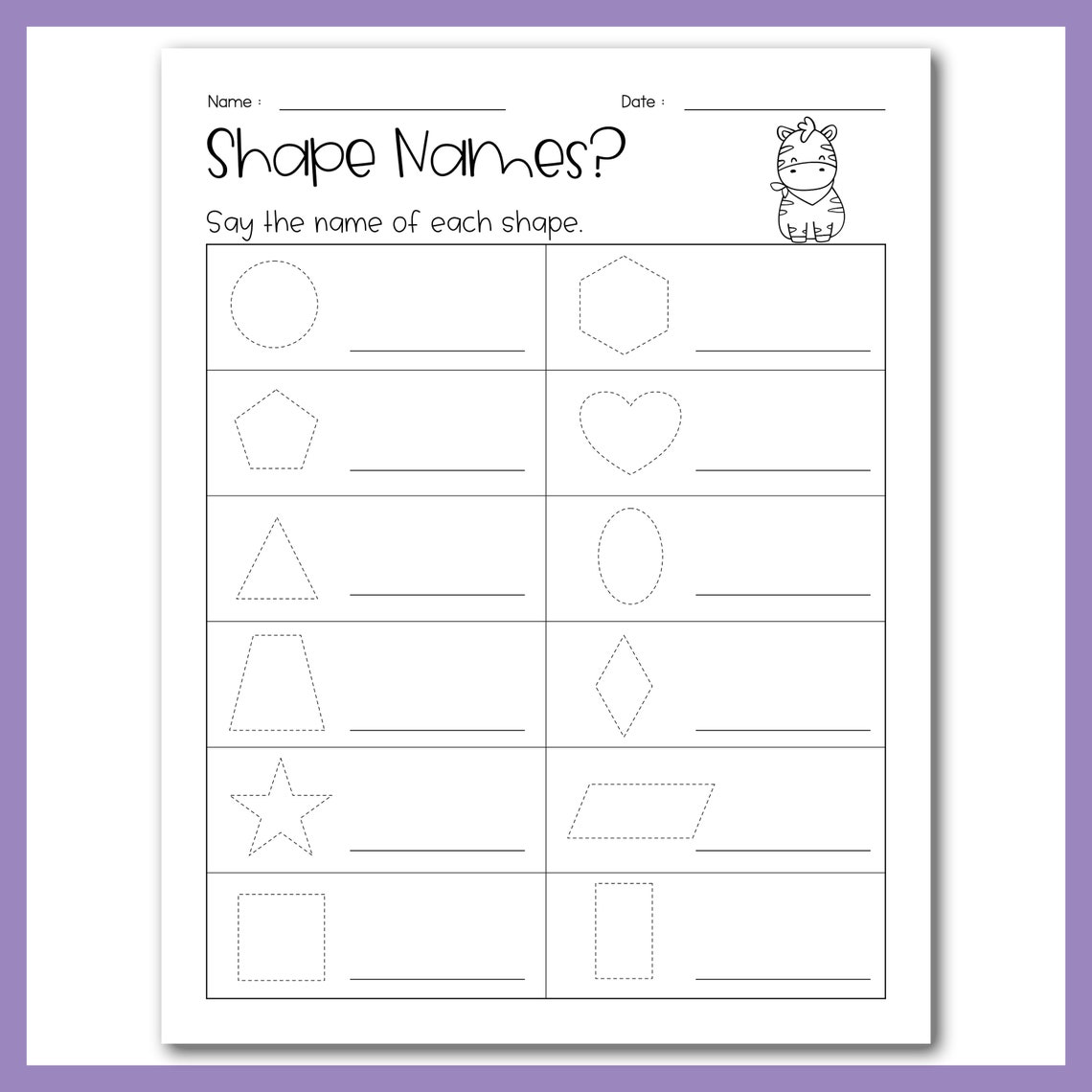Math Worksheet Printable Activities Exploring 2D Shapes Worksheets for ...