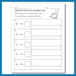 Worksheet Printable Math Addition and Subtraction Practice on Open ...