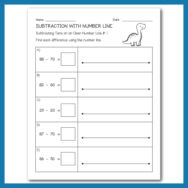 Worksheet Printable Math Addition and Subtraction Practice on Open ...
