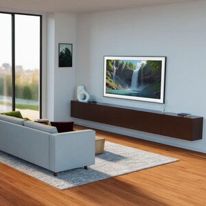 Tropical Waterfall, TV Art, Rocky Wall Art, Tropical Decor, Rocks ...