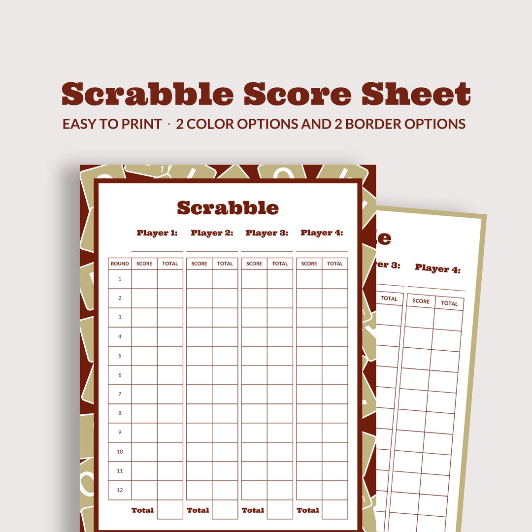 Scattergories Refill Sheet, Printable Refill Sheet, Scattergories Score ...