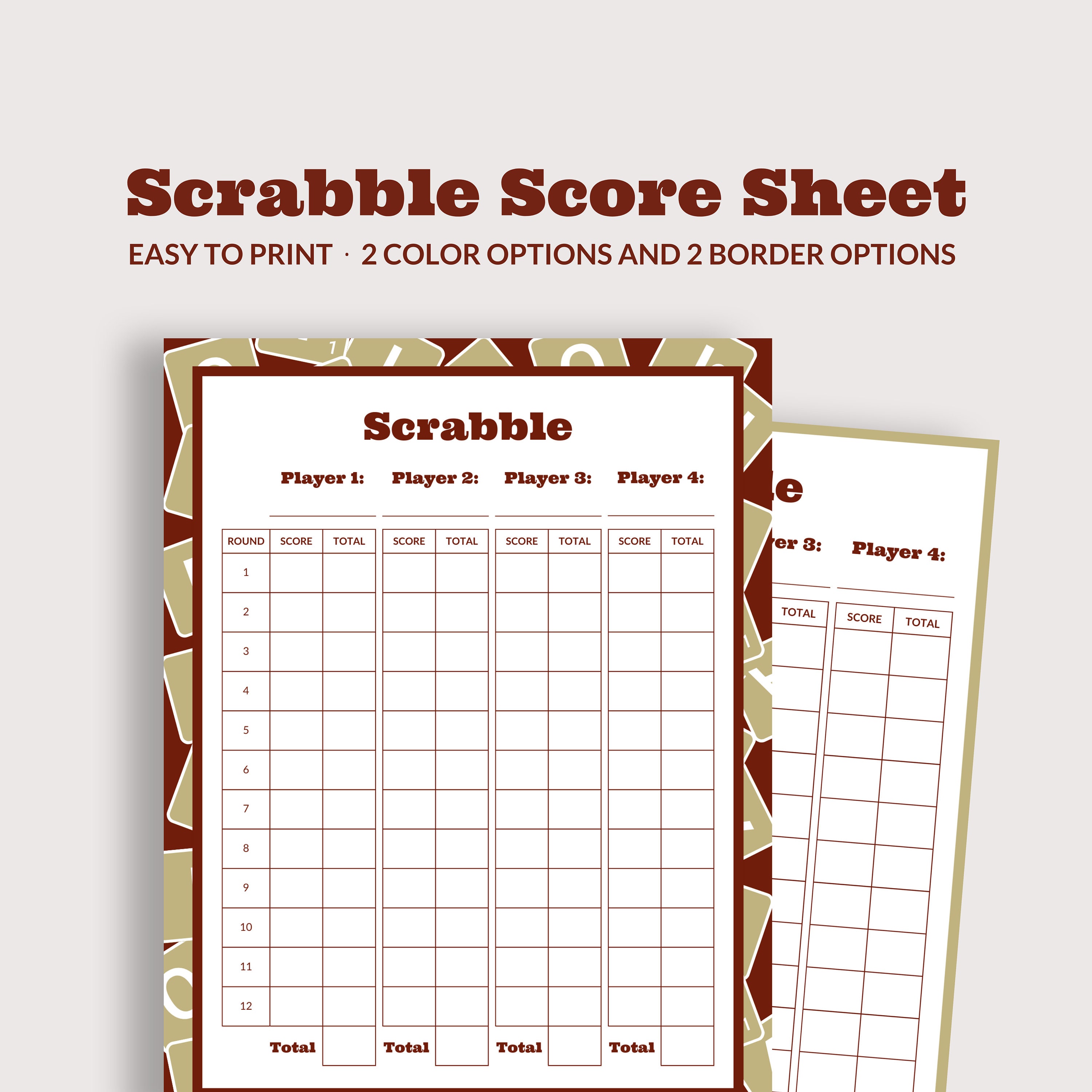 Scattergories Refill Sheet, Printable Refill Sheet, Scattergories Score ...