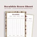 Scrabble Game Score Sheet, Printable Score Sheet, Scrabble Score Pad ...
