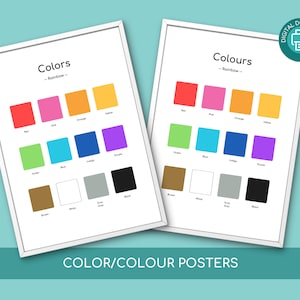 Color Educational Wall Art Classroom Posters Homeschool Printables ...