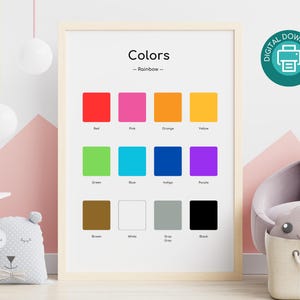 Color Educational Wall Art Classroom Posters Homeschool Printables ...