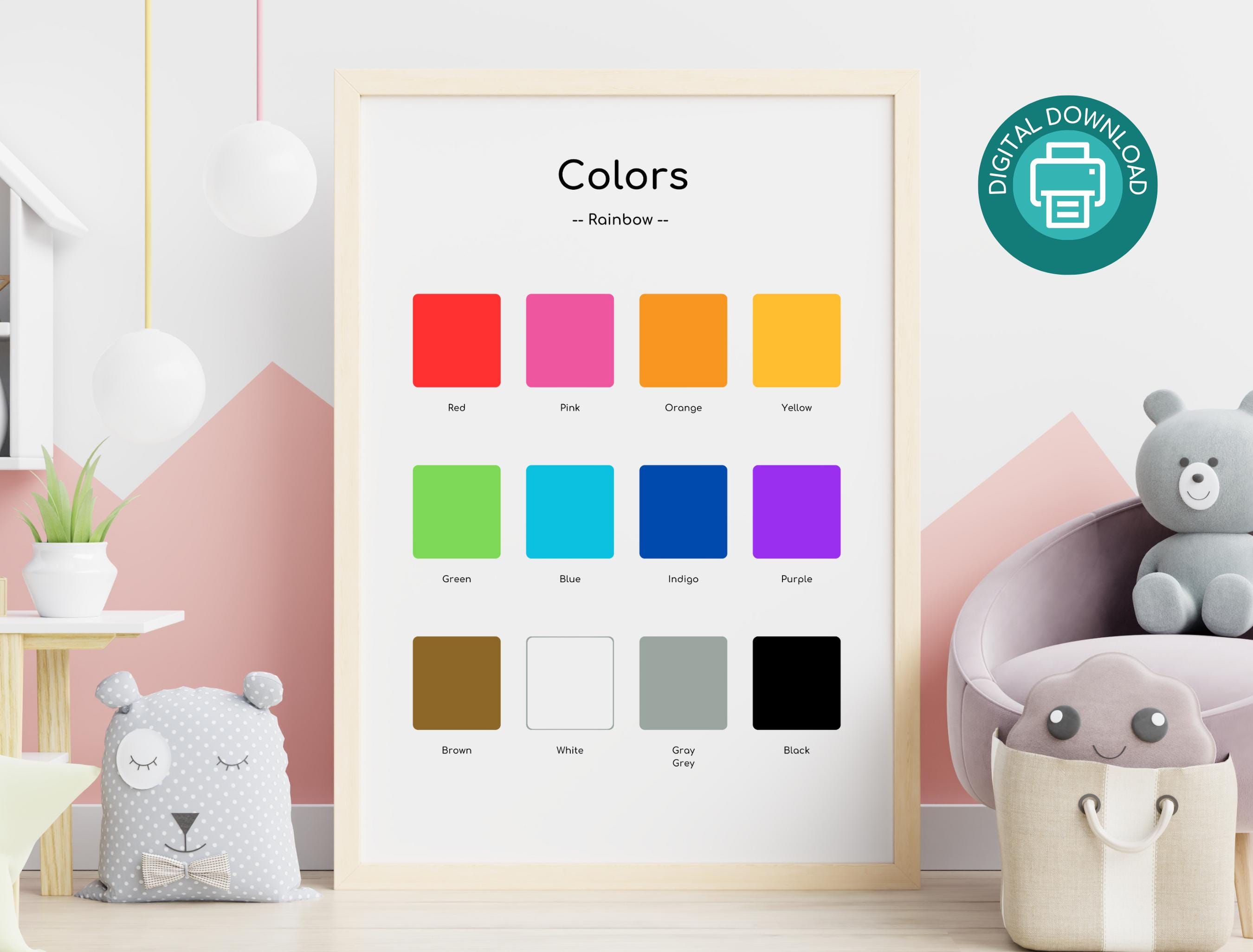 Color Educational Wall Art Classroom Posters Homeschool Printables ...