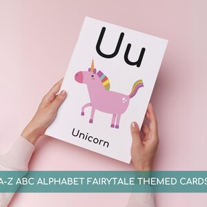 Fairytale Alphabet Flashcards for Kids A4 / Letter ABC Interactive ...