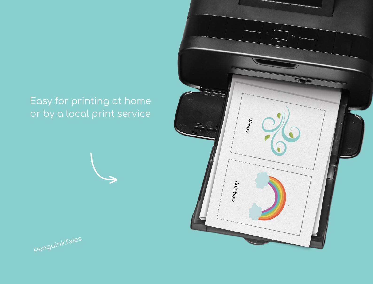 12 Weather Cards Weather Flashcards Pre-school Cards Rainbow ...