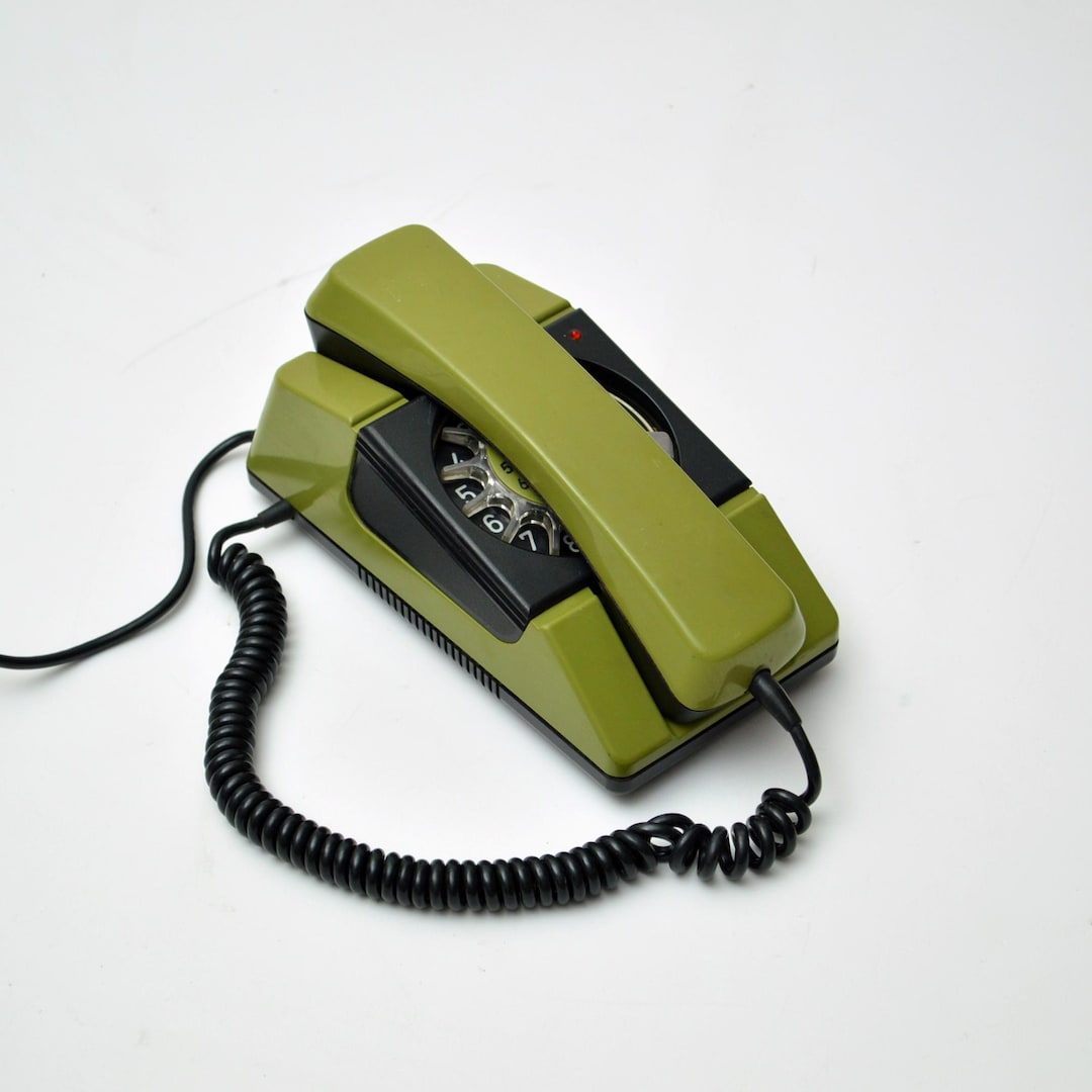 Vintage Rotary Dial DESKTOP TELEPHONE by TELKOM Space Age 80s Design - Etsy