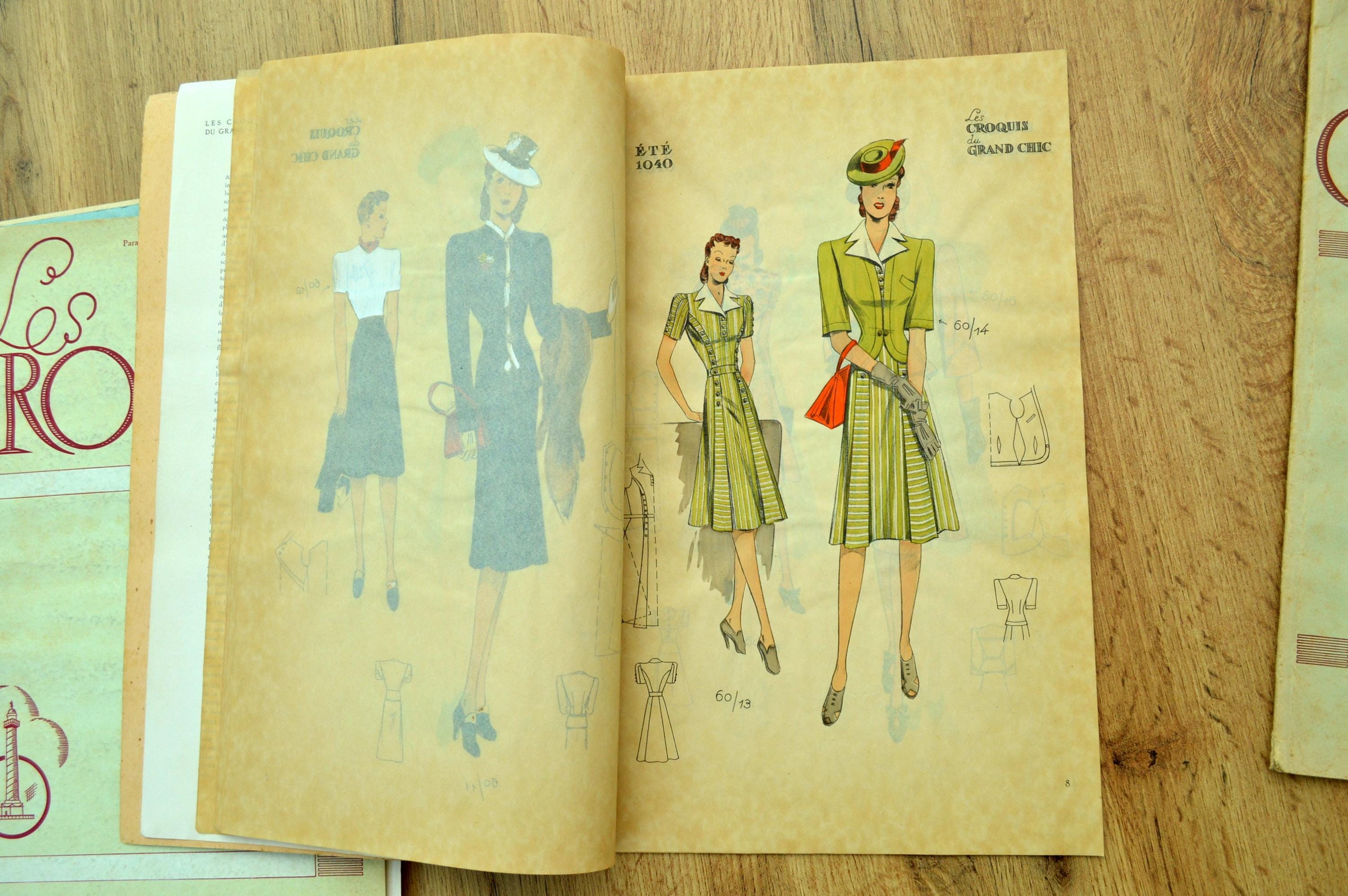 Les Croquis Du Grand Chic Vintage 30s Fashion Magazines Catalogues ...