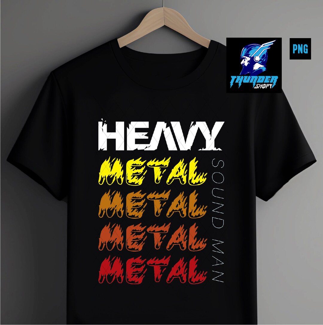 Heavy Metal Man T-shirt Design Transparent Background PNG Instant ...