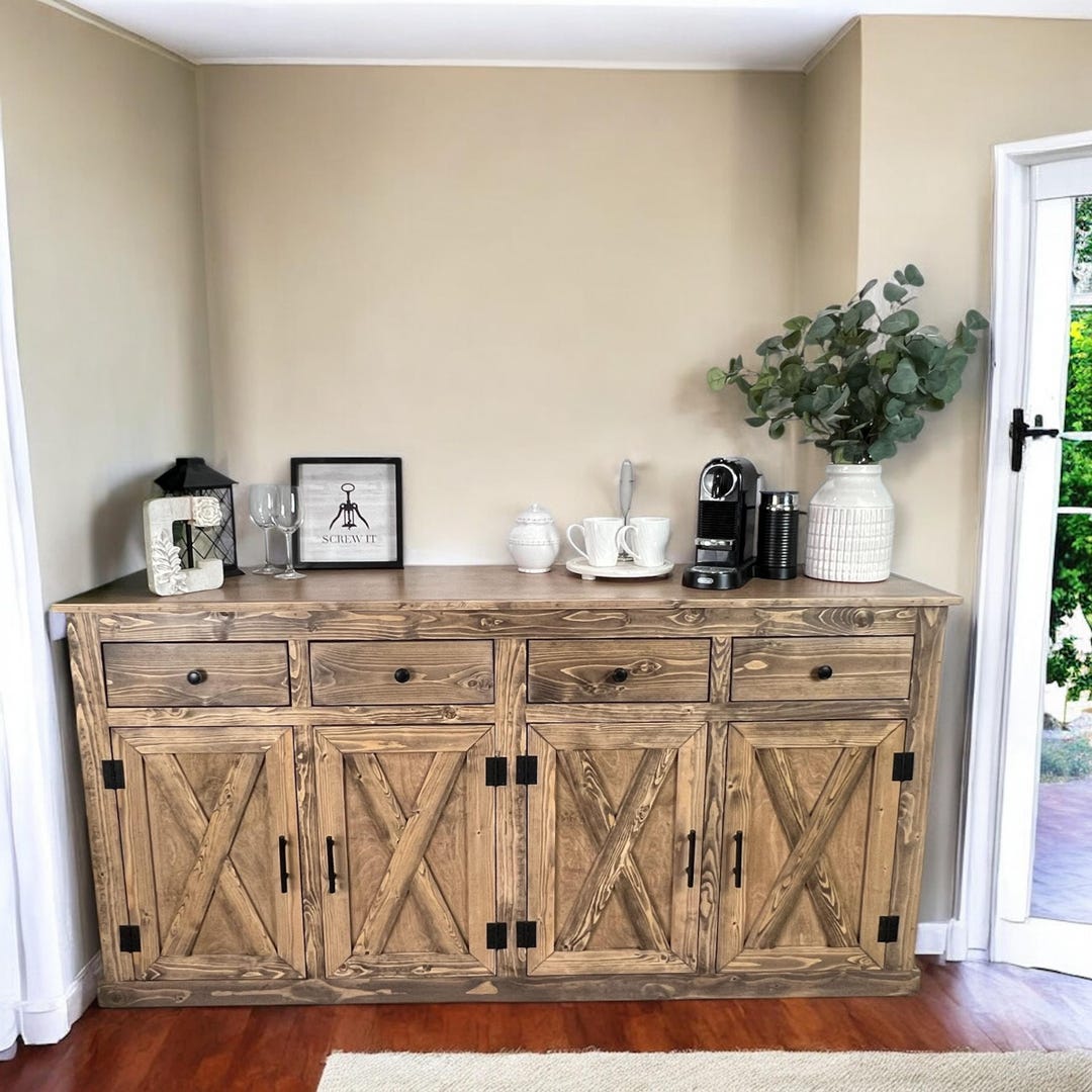 WESTERN Rustic TV Console | Buffet Sideboard | Storage | Handcrafted ...