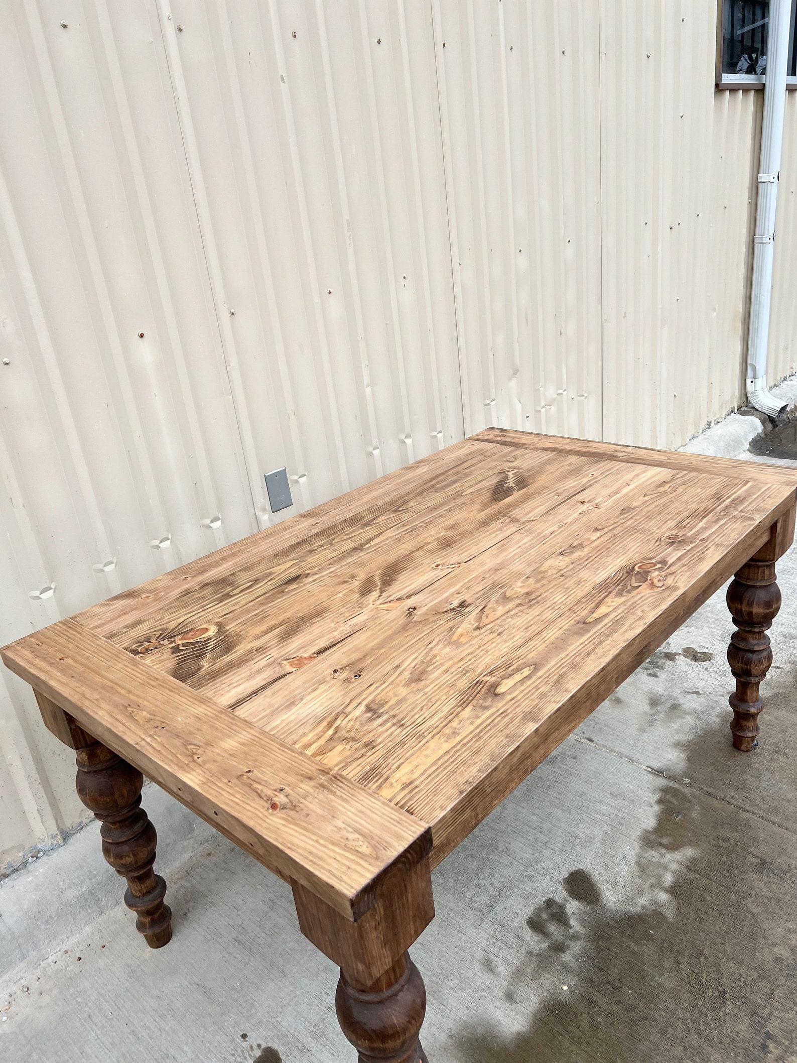 Dasha - Custom Built Dining Table With Bench - 100% Solid Wood - RH Table - Modern Rustic ...