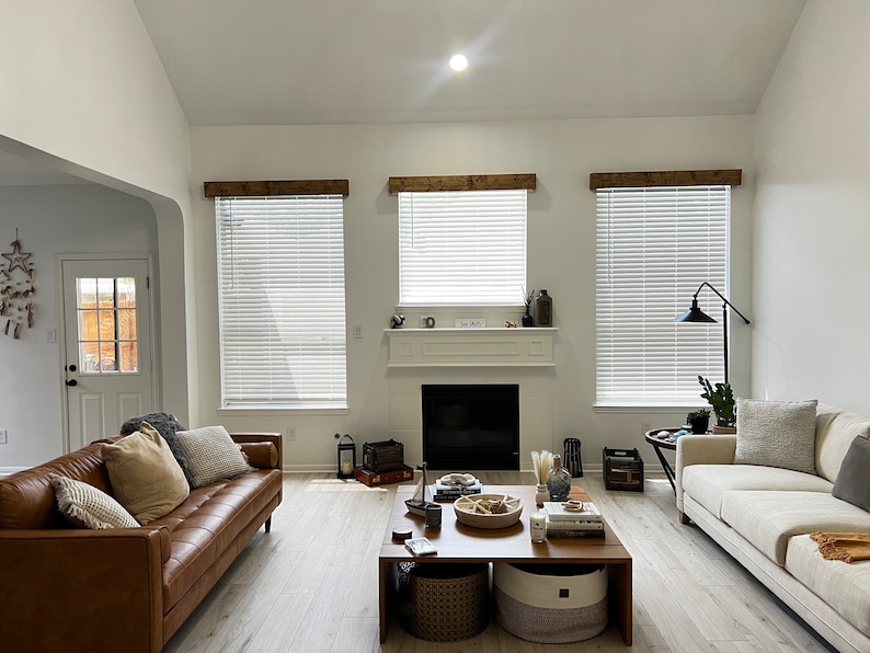 Rustic Farmhouse Wood Valance Cornice - Customizable Wood Window ...