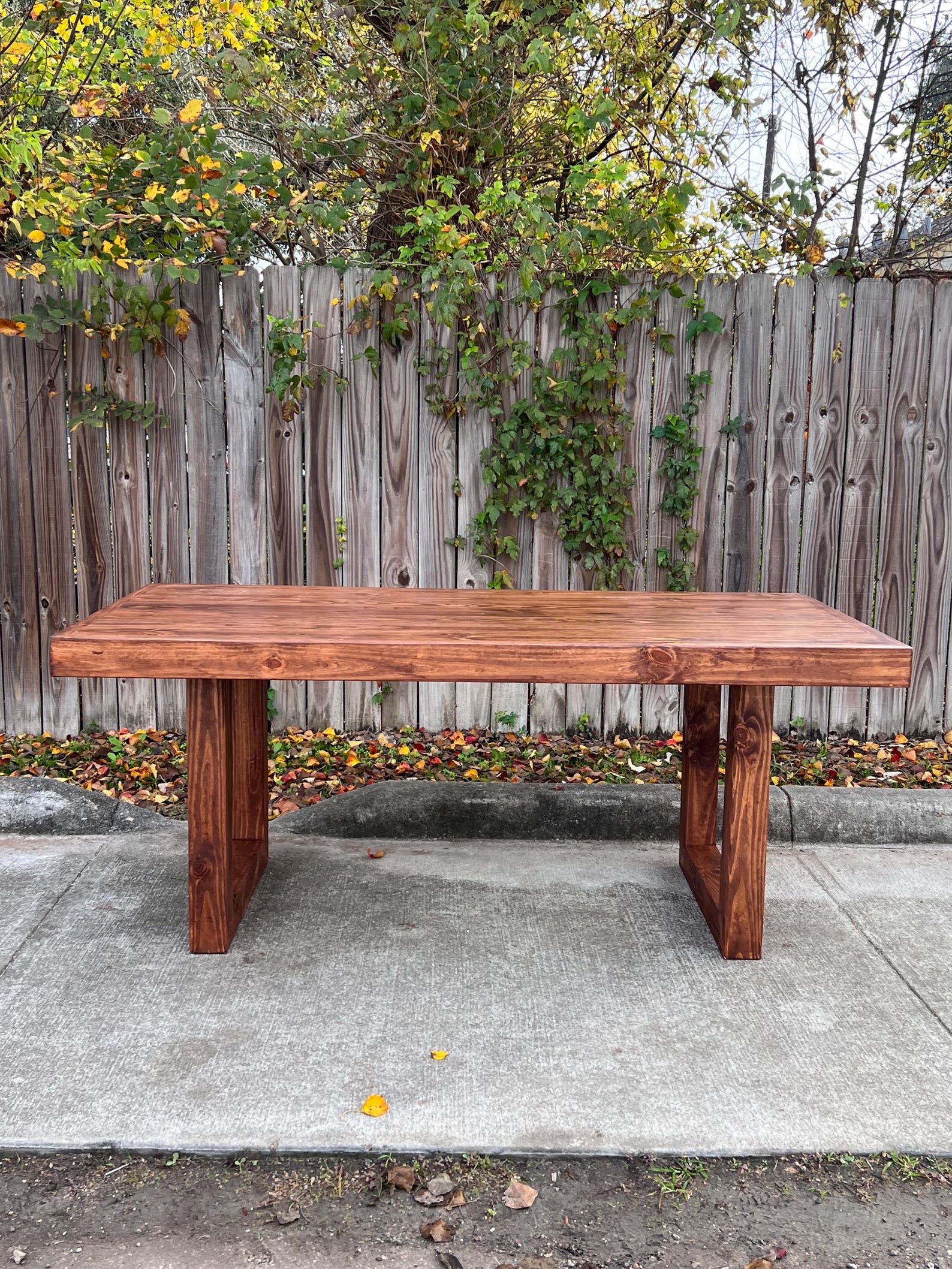 Handcrafted Solid Pine Wood Dining Table: Modern Rustic Farmhouse ...