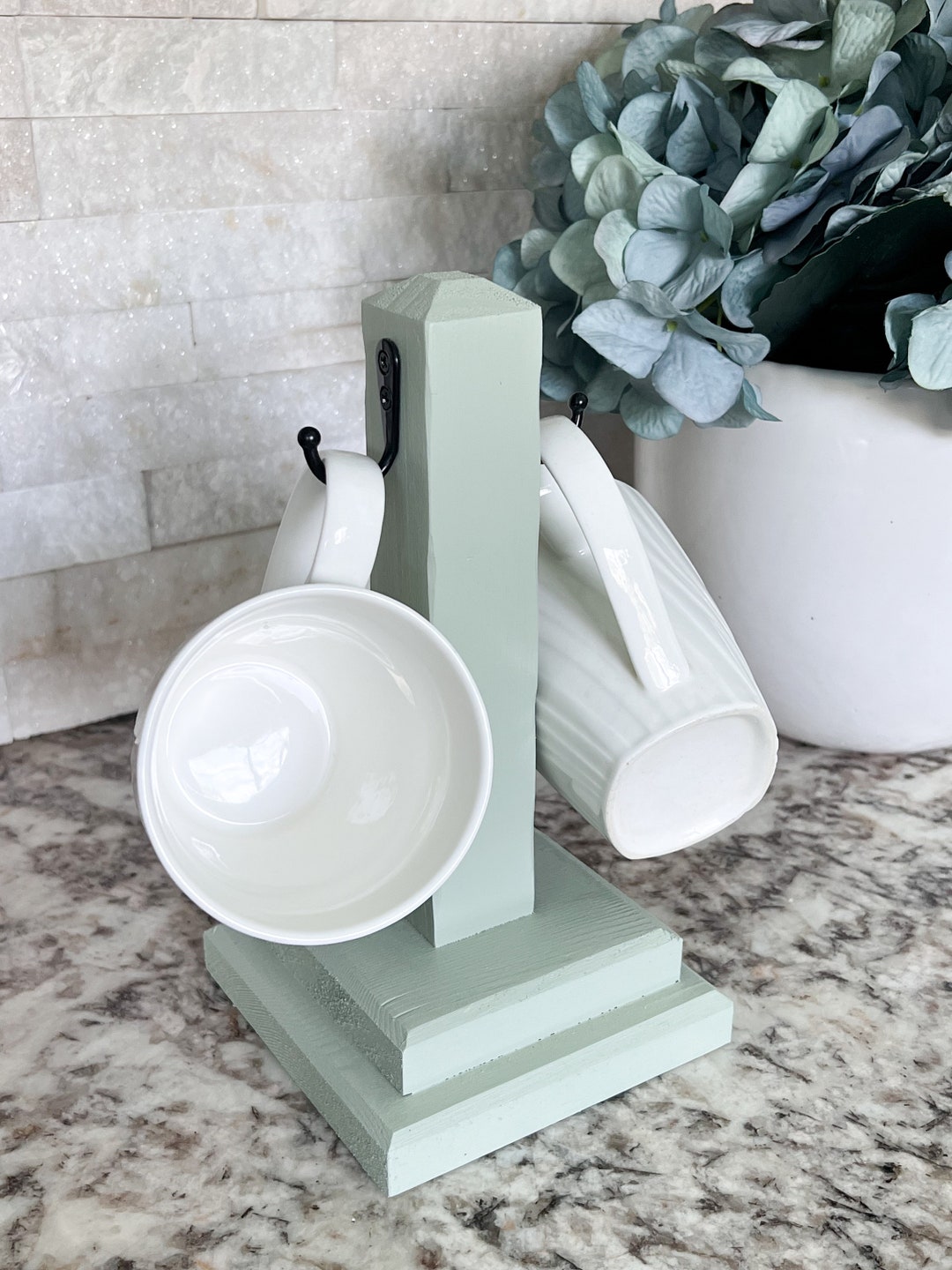 Handcrafted Rustic Wood Coffee Mug Tree Stand: Farmhouse Decor - Etsy