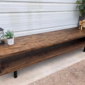 ASHER- Rustic Mid Century TV Stand - Entertainment Center ...