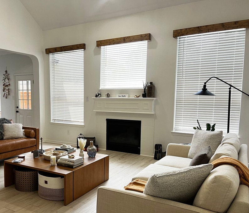 Rustic Farmhouse Wood Valance Cornice Custom Wood Window Valance ...