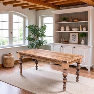 DASHA - Custom Built Dining Table - 100% Solid Wood Table - RH Table ...