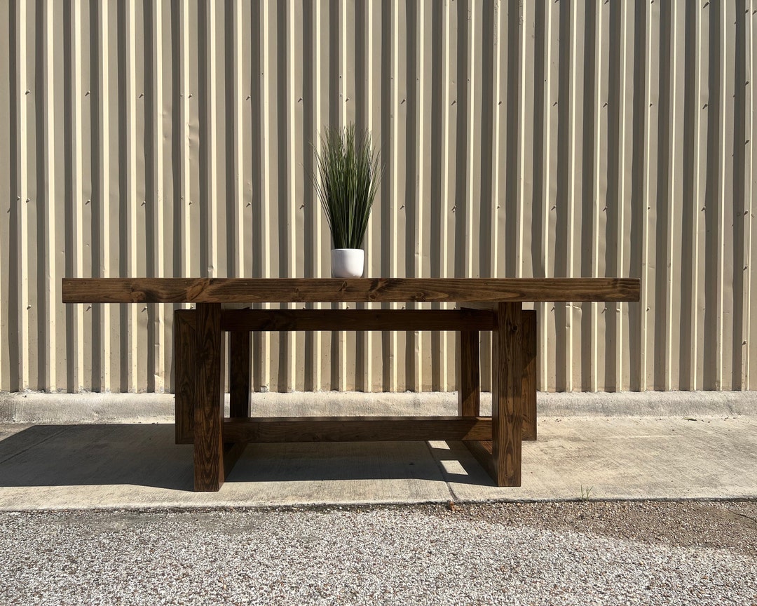 AZRIA Custom Built Dining Table Solid Wood Table RH Modern Rustic Table ...