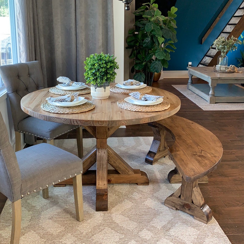 Round Dining Table Wood - Etsy