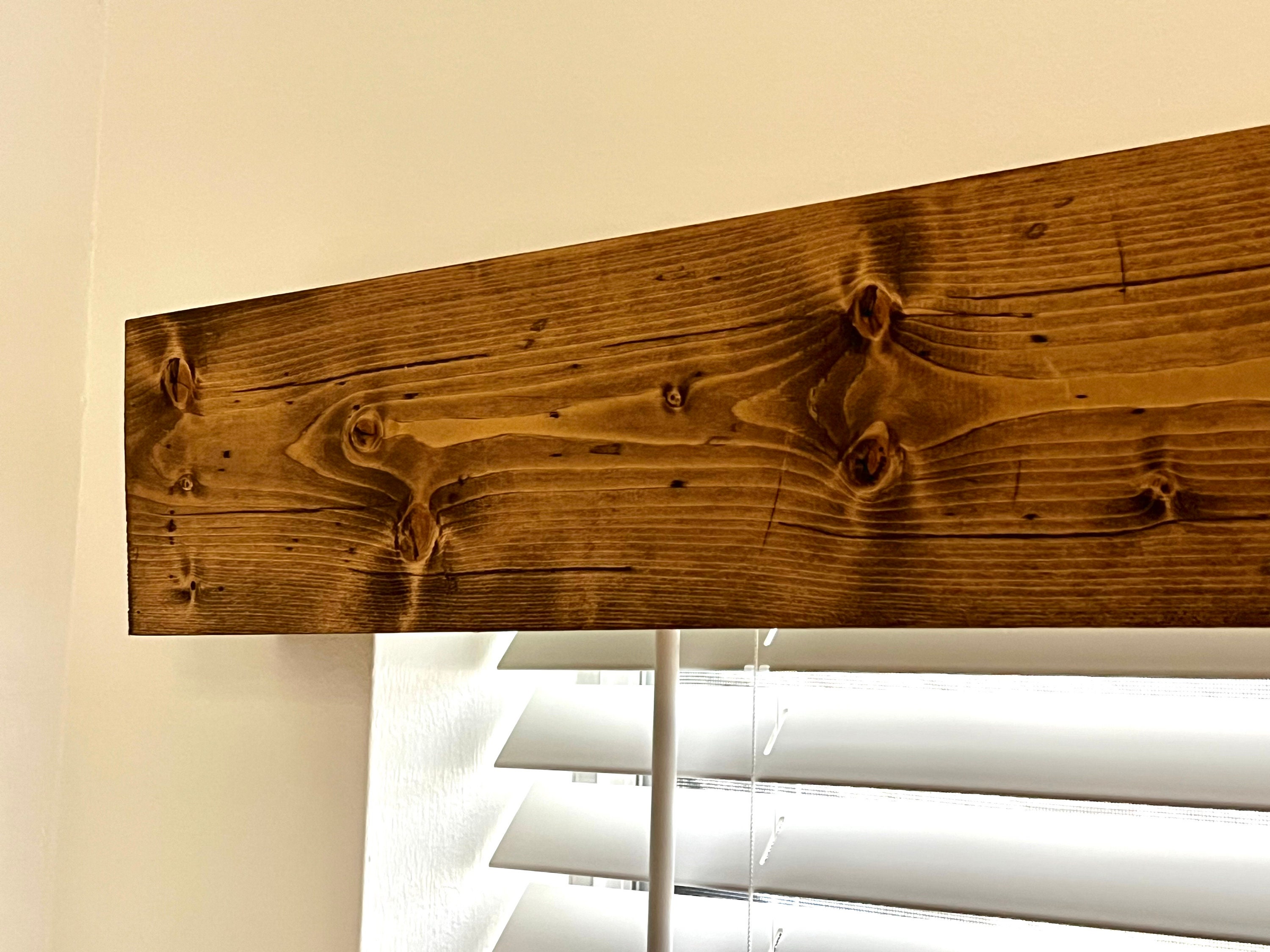 Rustic Farmhouse Wood Valance Cornice Customizable Wood Window Valance ...