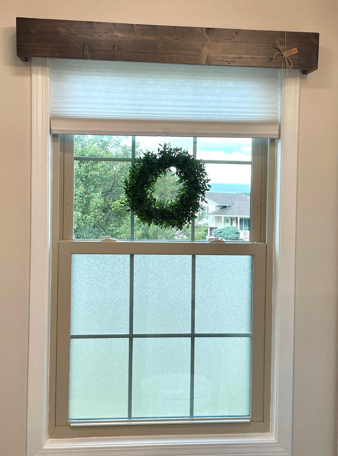 Rustic Farmhouse Wood Valance Cornice - Customizable Wood Window ...
