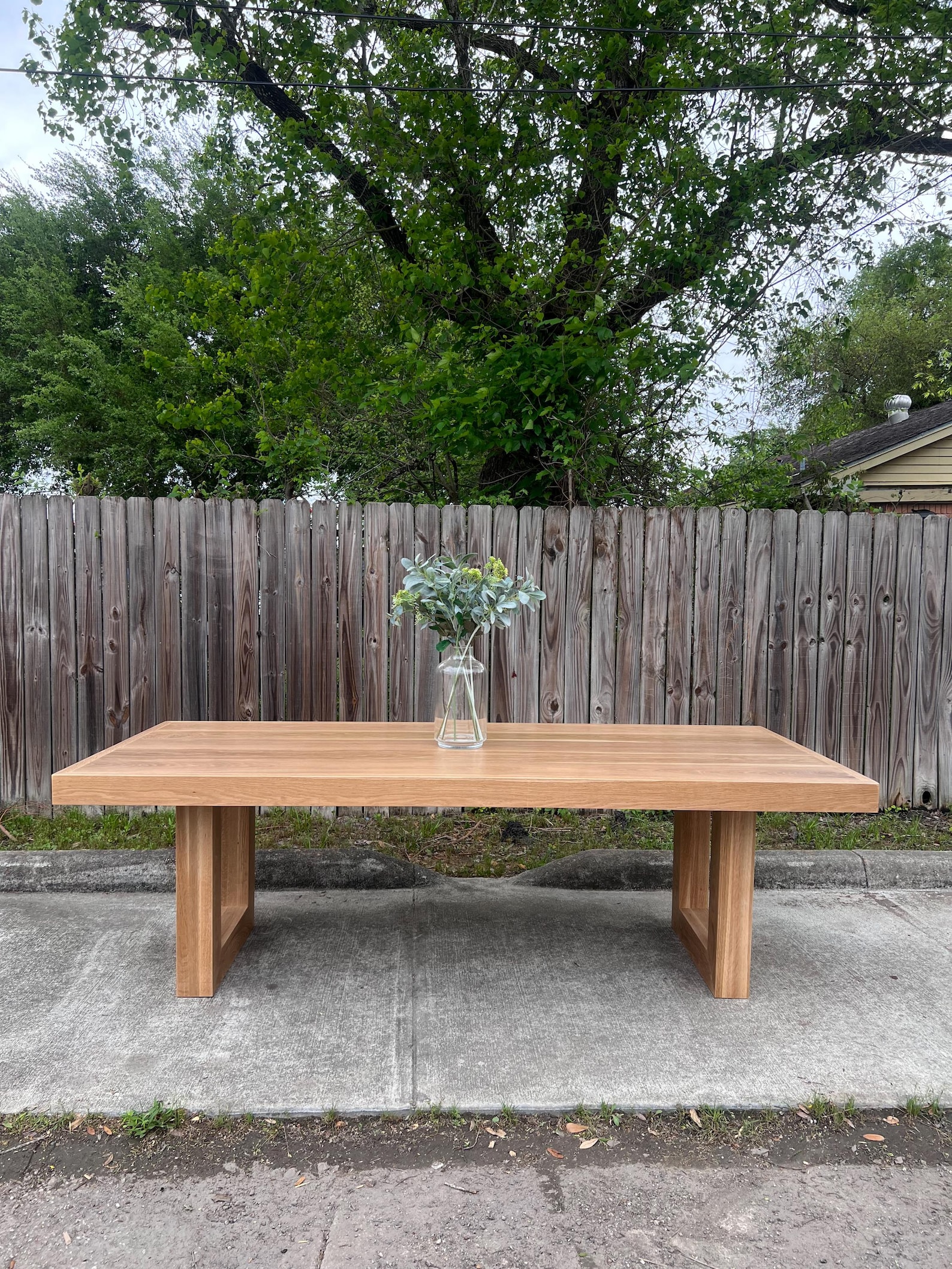 ELISE Solid White Oak Dining Table - Solid Wood Table - FREE SHIPPING ...
