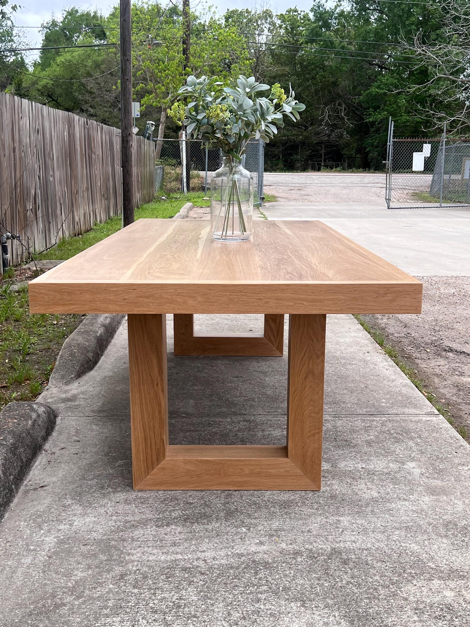 ELISE Solid White Oak Dining Table - Solid Wood Table - FREE SHIPPING ...