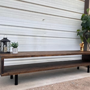 ASHER- Rustic Mid Century TV Stand - Entertainment Center ...