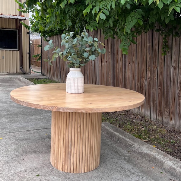 Round Fluted Table Base - Etsy