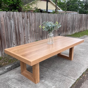 ELISE Solid White Oak Dining Table - Solid Wood Table - FREE SHIPPING ...