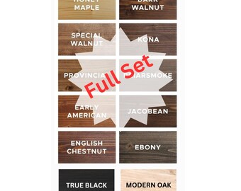 Wood Stain Samples Satin Finish Custom Furniture Color Options Choose 3 ...