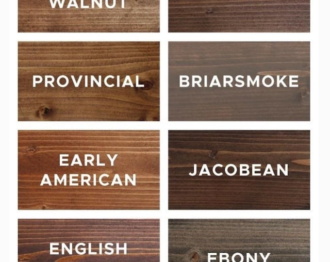 Wood Stain Samples | Satin Finish | Custom Furniture Color Options ...