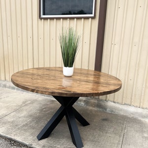 XANDER Custom Round Dining Table Modern Dining Table 100% Solid Wood ...