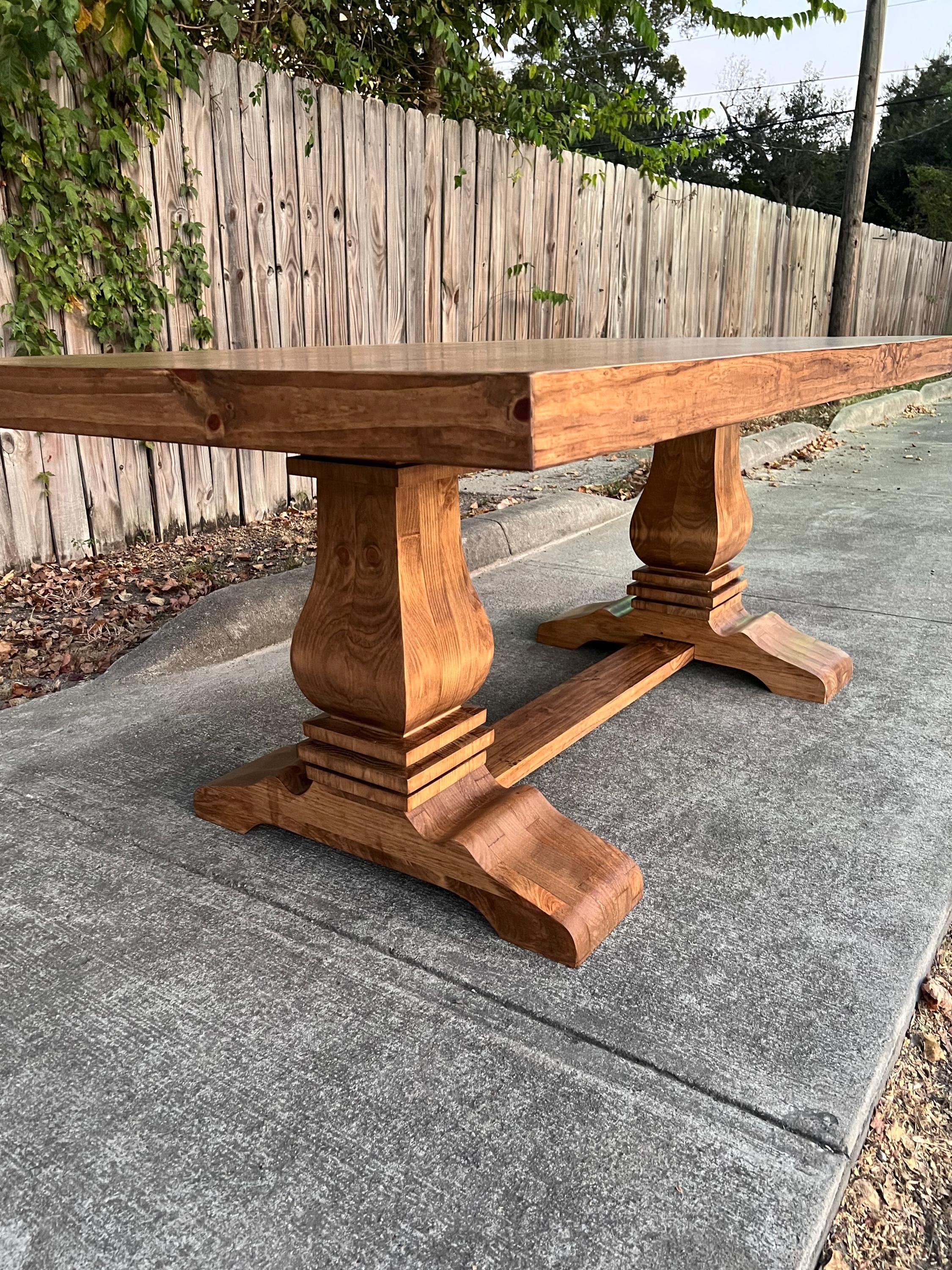 Yorkshire - Solid Wood Dining Table, Farmhouse Style, Handmade Rustic ...