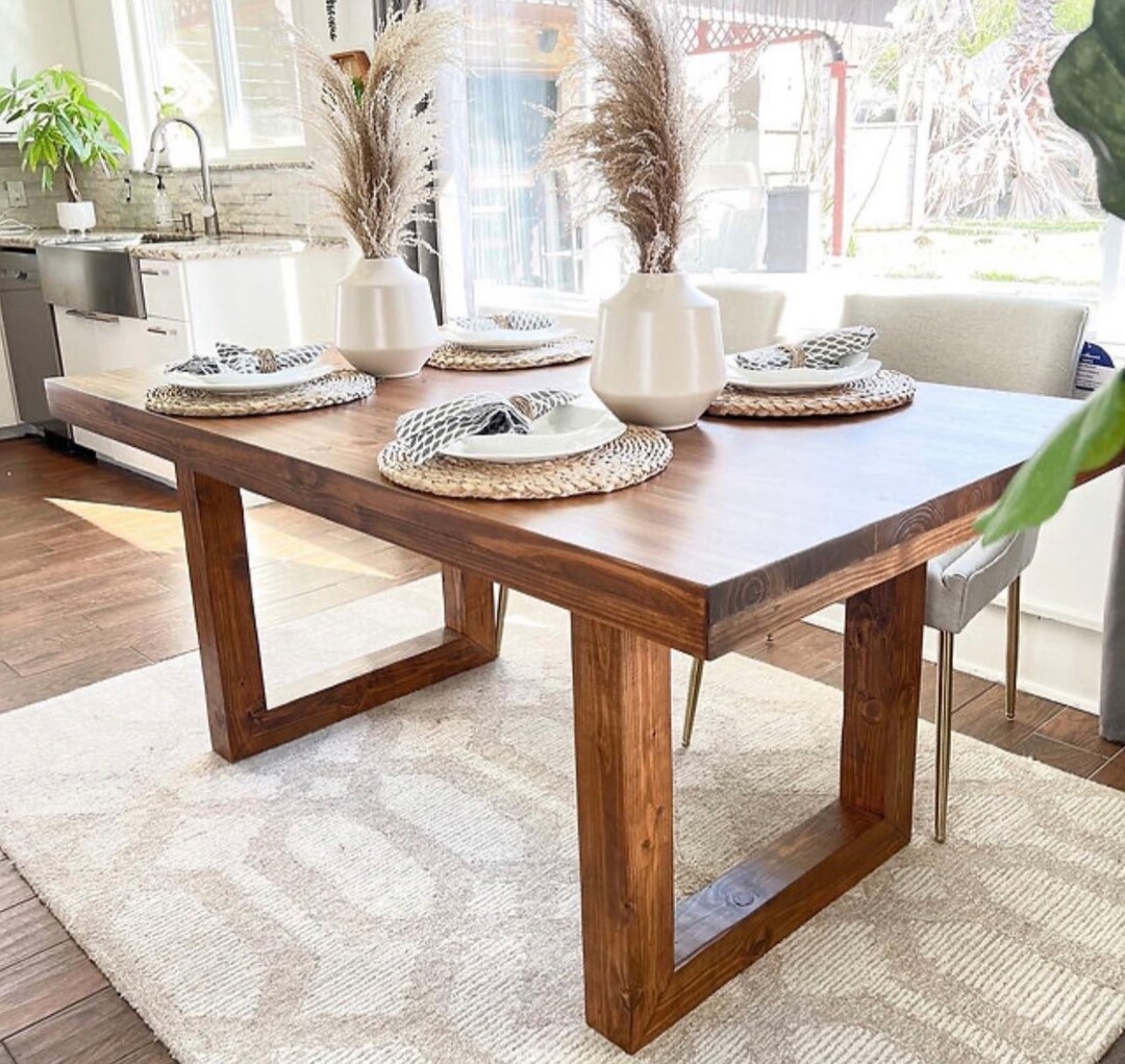 ELISE - Custom Built Dining Table - Solid Wood Table - Dining Table ...