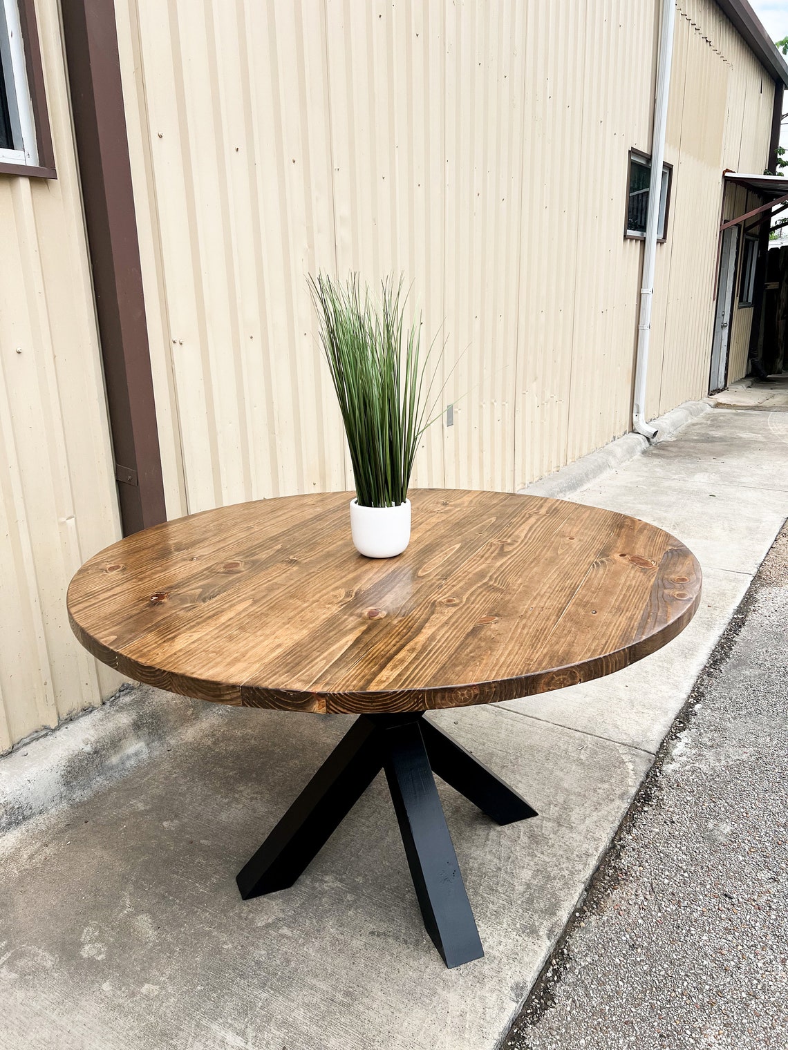 XANDER Custom Round Dining Table Modern Dining Table 100% Solid Wood ...