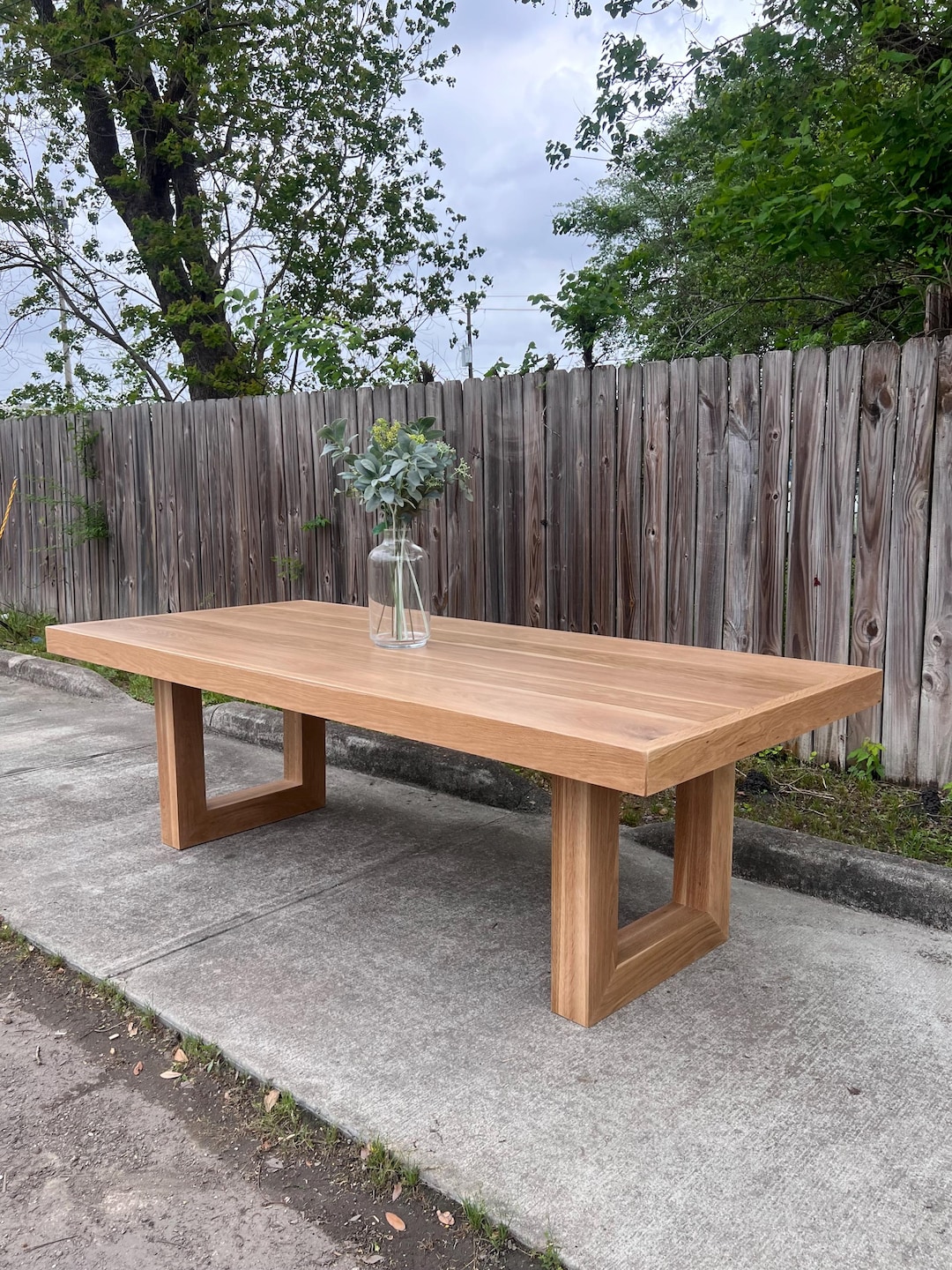 ELISE Solid White Oak Dining Table - Solid Wood Table - FREE SHIPPING ...
