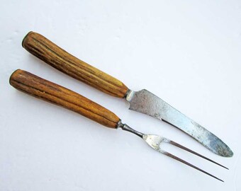 Antique carving set | Etsy