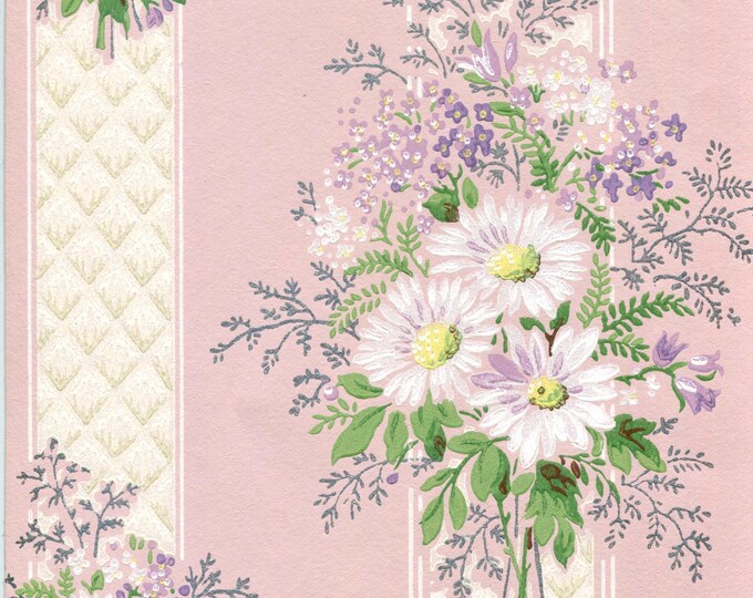 Vintage 1940 Floral Design Wallpaper Print for Wall Decor, Journal ...