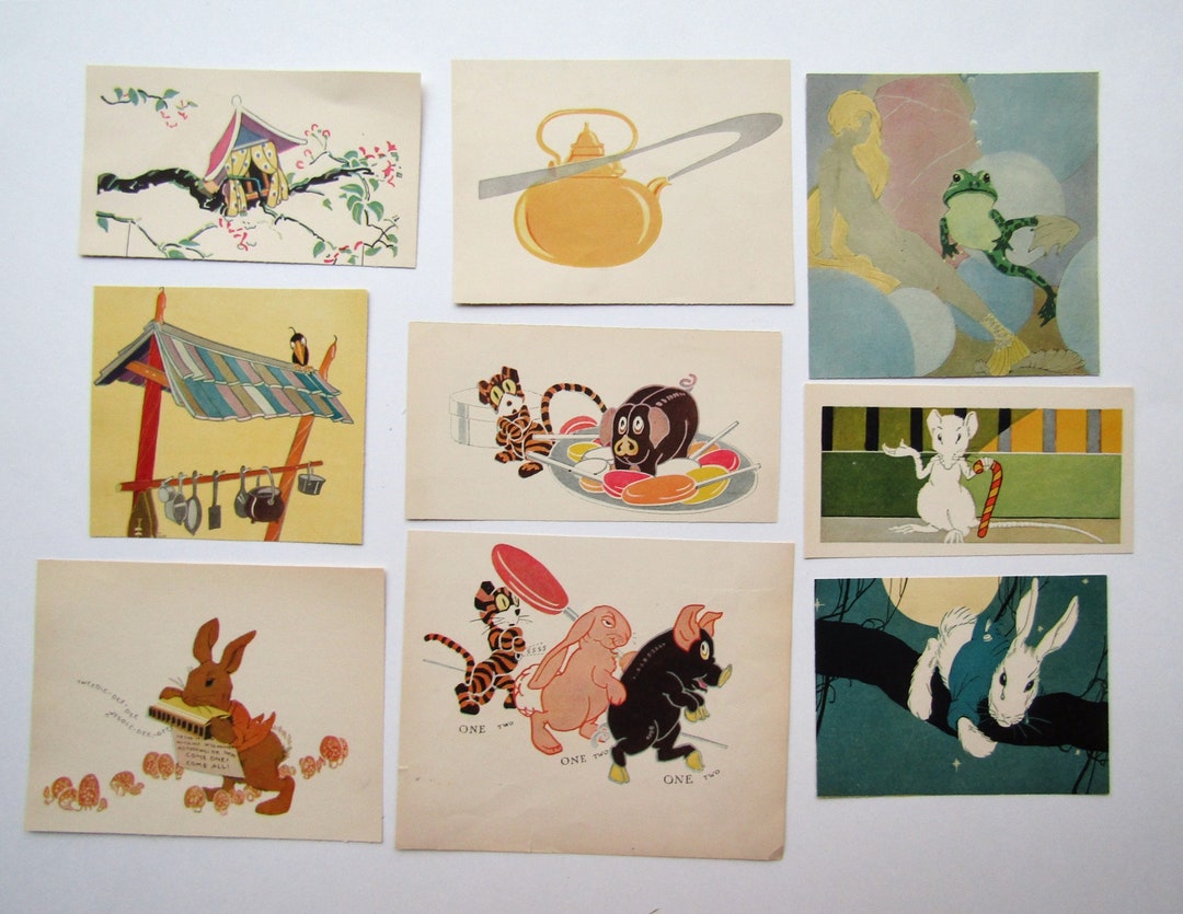 Vintage 1920's, 1930's Storybook Imagery Graphic Bookplates ...