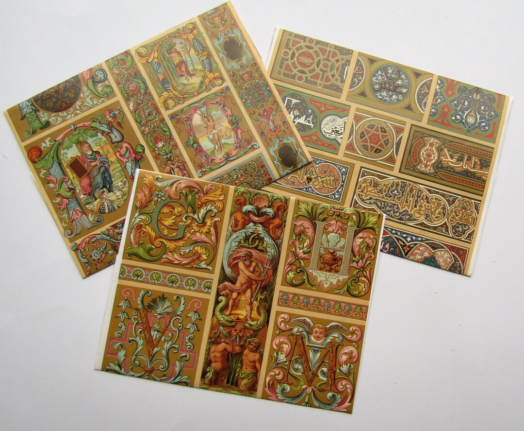 Handmade Envelopes Vintage Historic Polychrome Ornament - Etsy