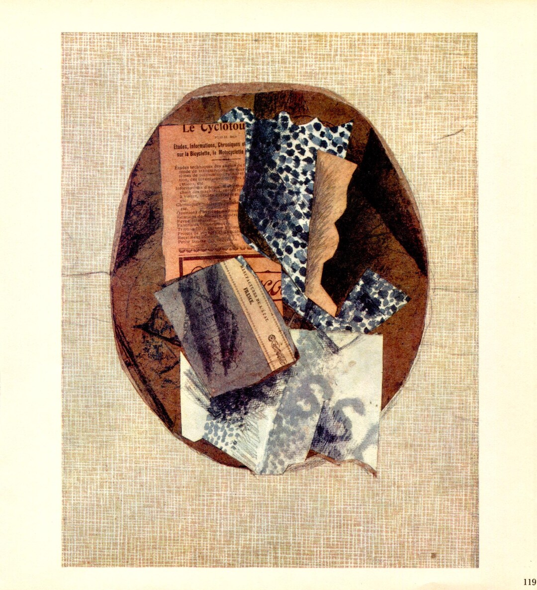 Vintage Georges Braque Collage Bookplate Illustration, Print for ...