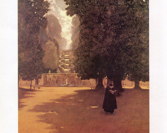 Vintage Original Maxfield Parrish Bookplate, Illustration Print, Wall ...