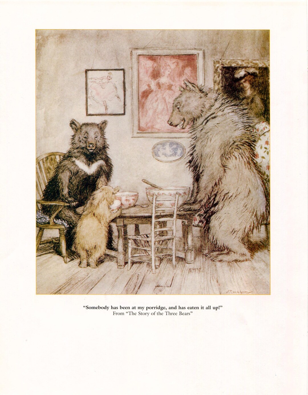 Vintage Original Arthur Rackham Bookplate, Illustration Print, Fairy ...