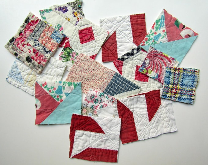 Mixed Patterns Bundle of Vintage Calico & Feedsack Fabrics Patchwork ...