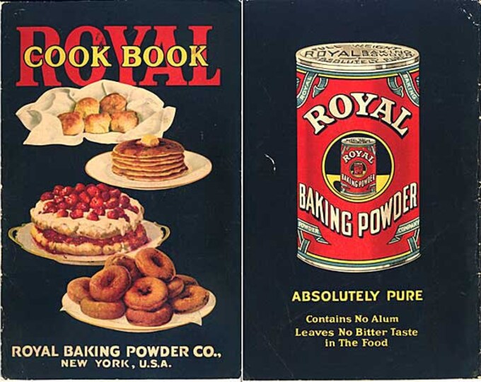 Vintage 1927 Royal Baking Powder Advertising Cook Book, Colorful Cover ...