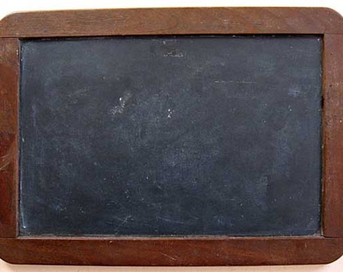 Antique 1890's Vintage Childs Wood Bound School Slate Double Sided ...